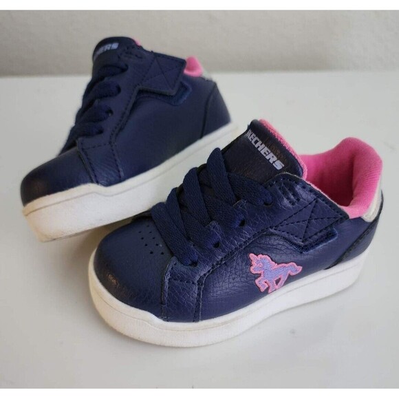 Skechers | Shoes | Skecherstoddler Girls Blue Sneakers With Unicornsize ...